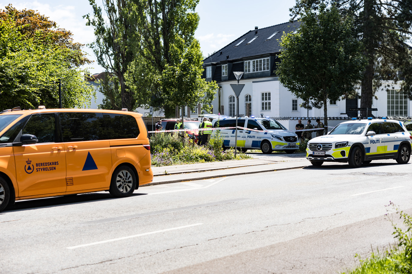 Kraftiga regnovädret har nått Danmark